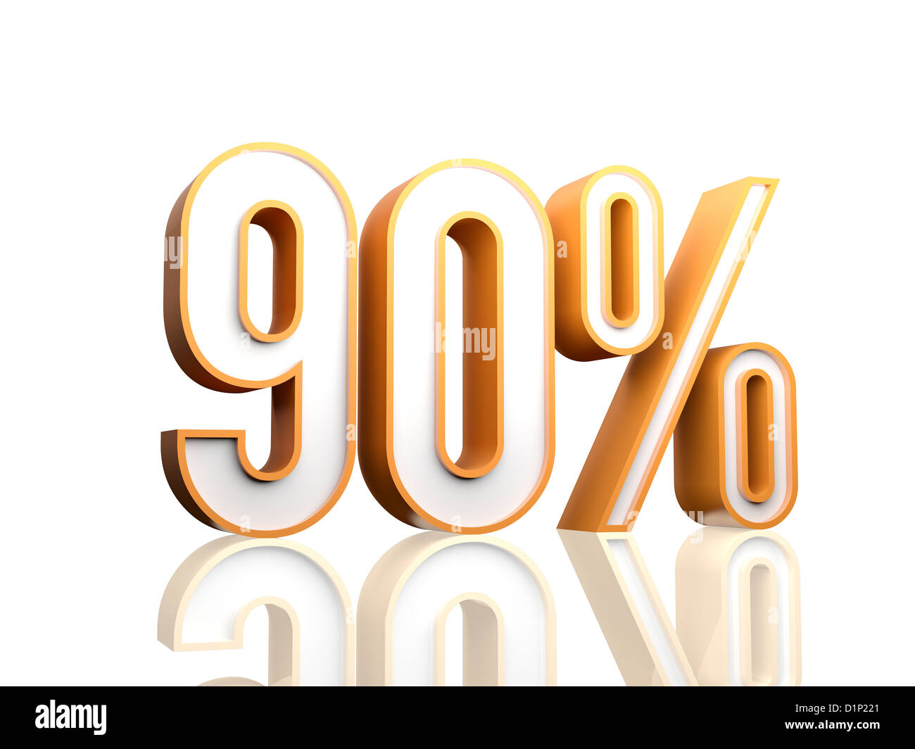 3d render illustration of percentage number Stock Photo - Alamy