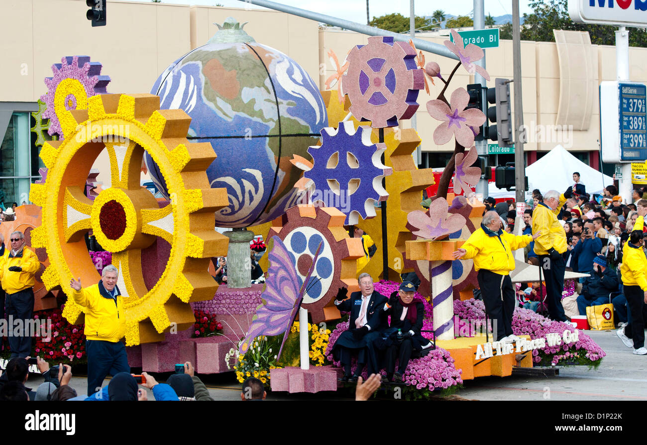 Rotary International float "All the Places We Go!" during the 124th ...