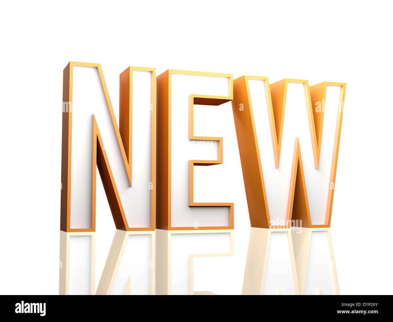 3d render illustration of the word "new Stock Photo - Alamy