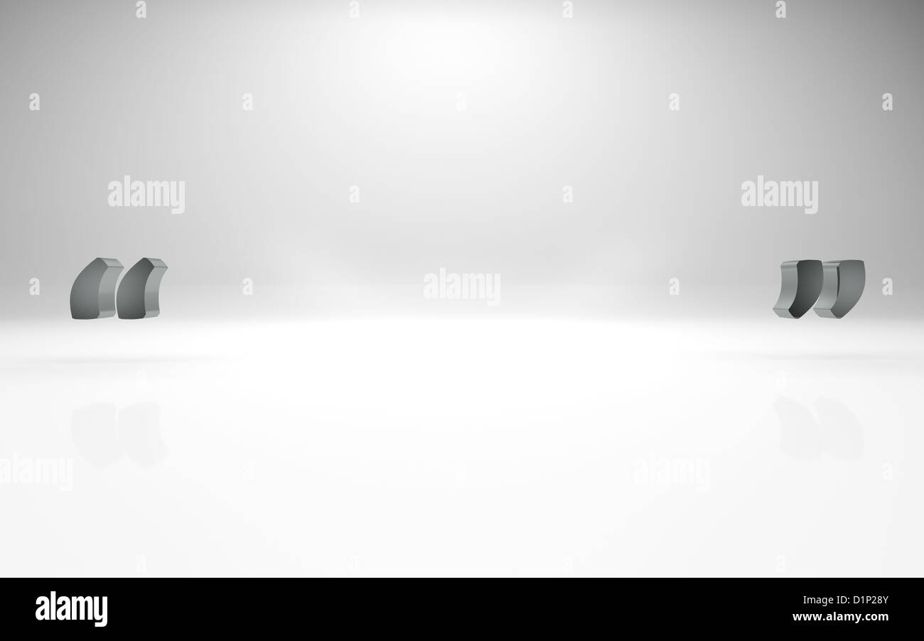 3d render illustration of quote unquote background Stock Photo - Alamy