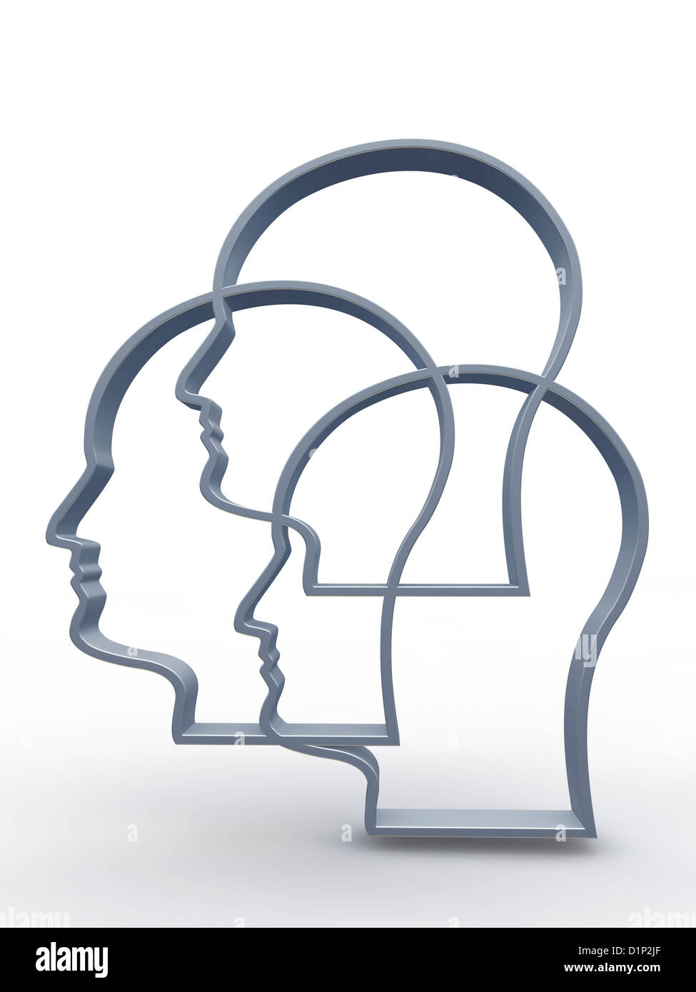 Head profiles, artwork Stock Photo - Alamy