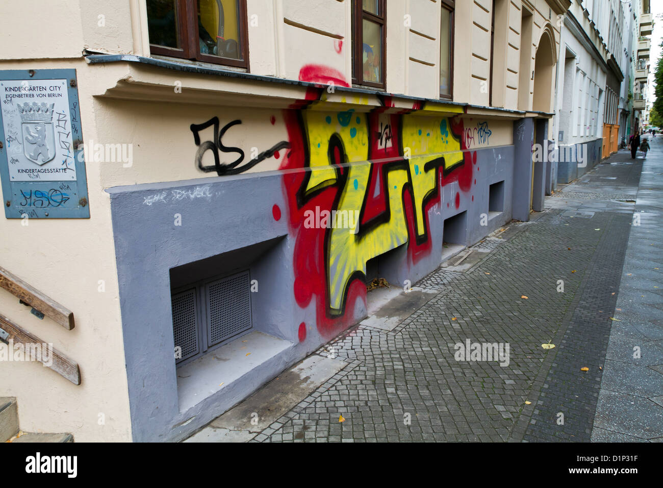Typical Graffiti on a House in Berlin Kreuzberg, Germany Stock Photo ...