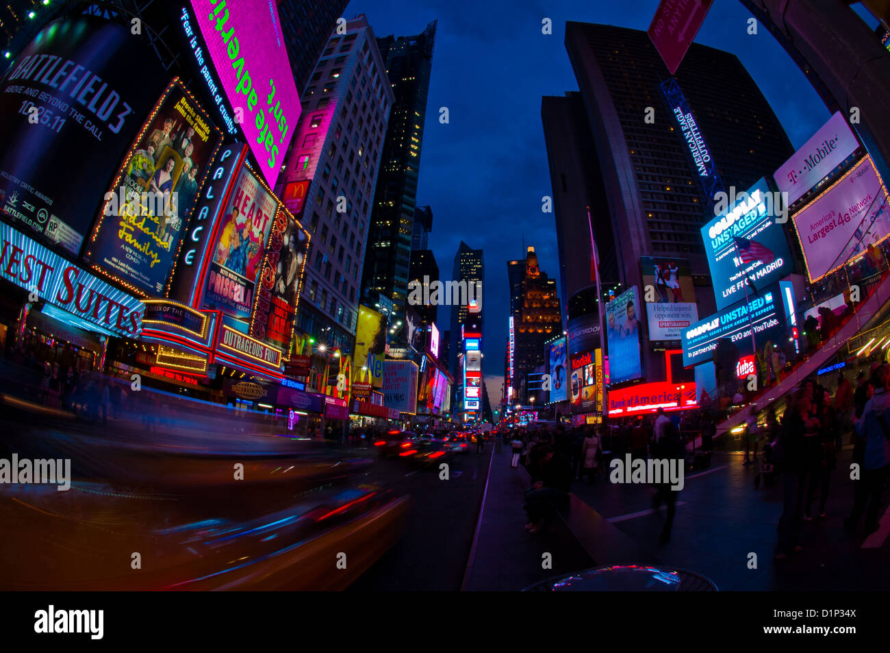 Times square cab hi-res stock photography and images - Alamy