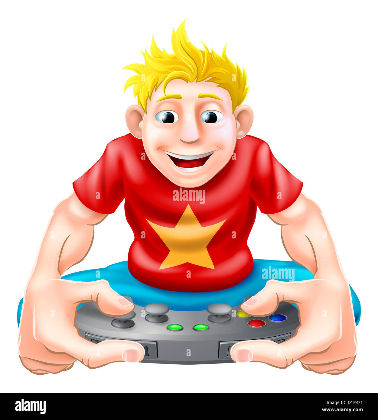 Illustration computer addicted cartoon man hi-res stock photography and ...