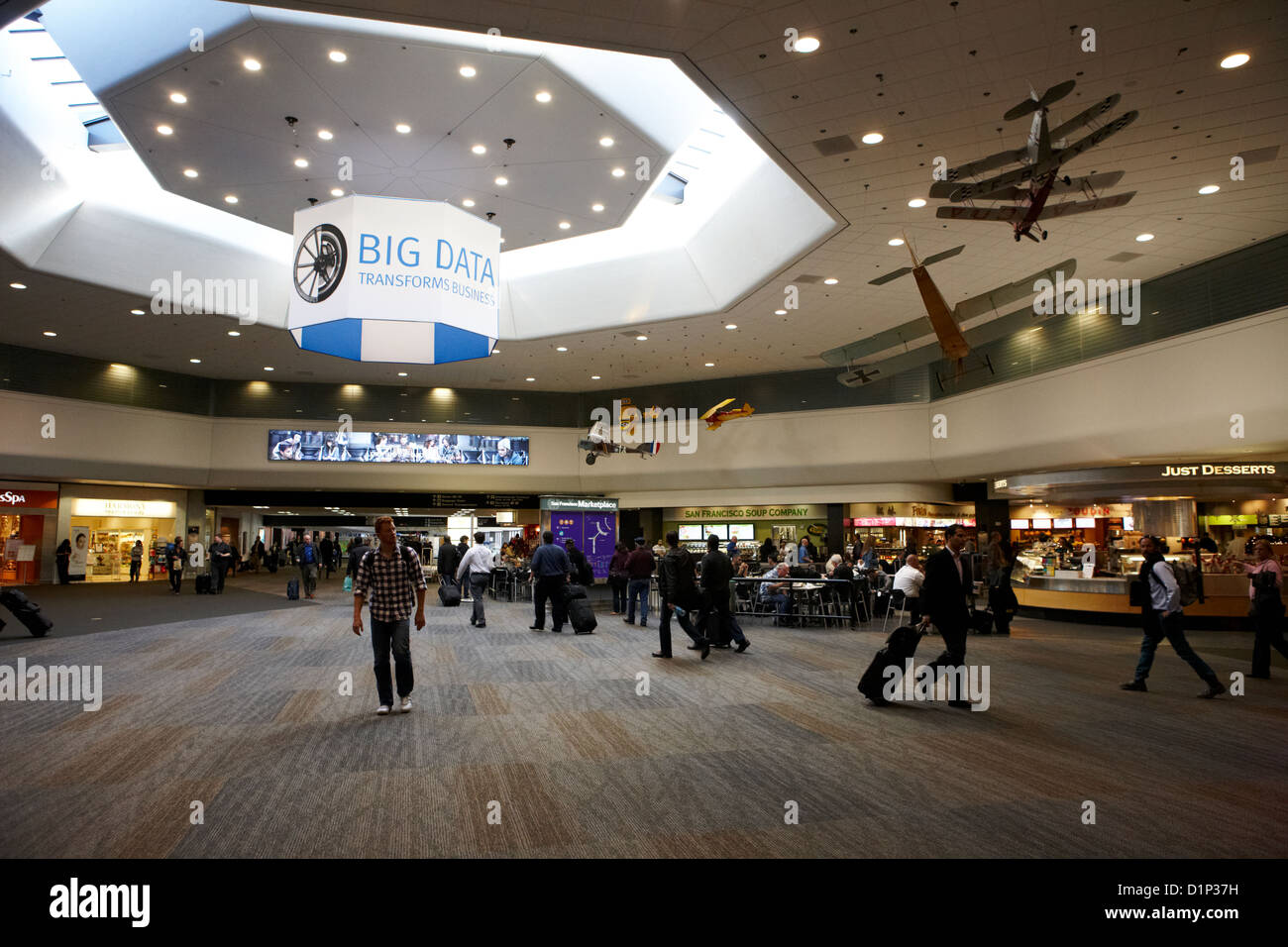 interior of San Francisco International Airport California USA Stock ...