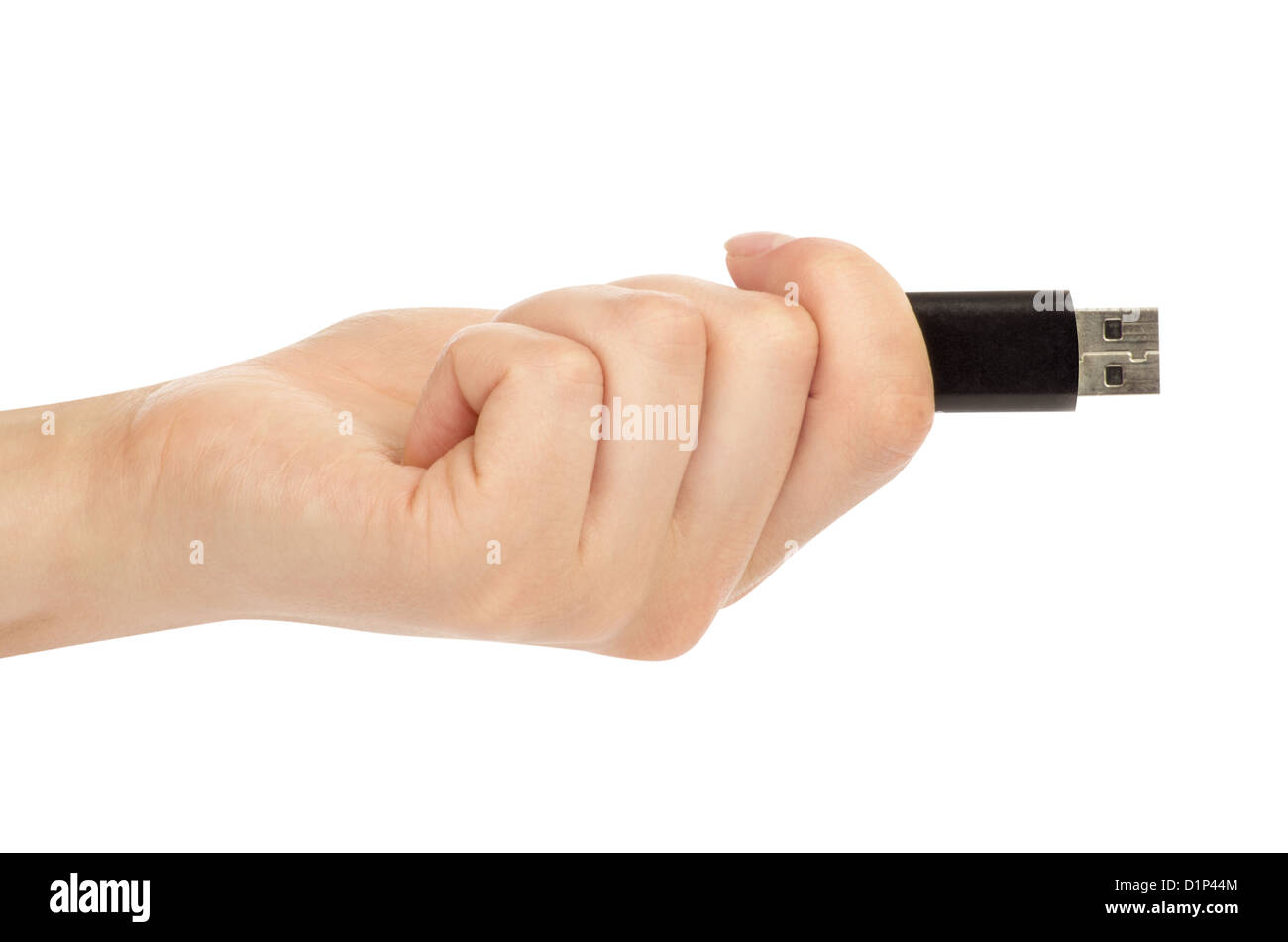 hand with an USB flash isolated over white Stock Photo - Alamy