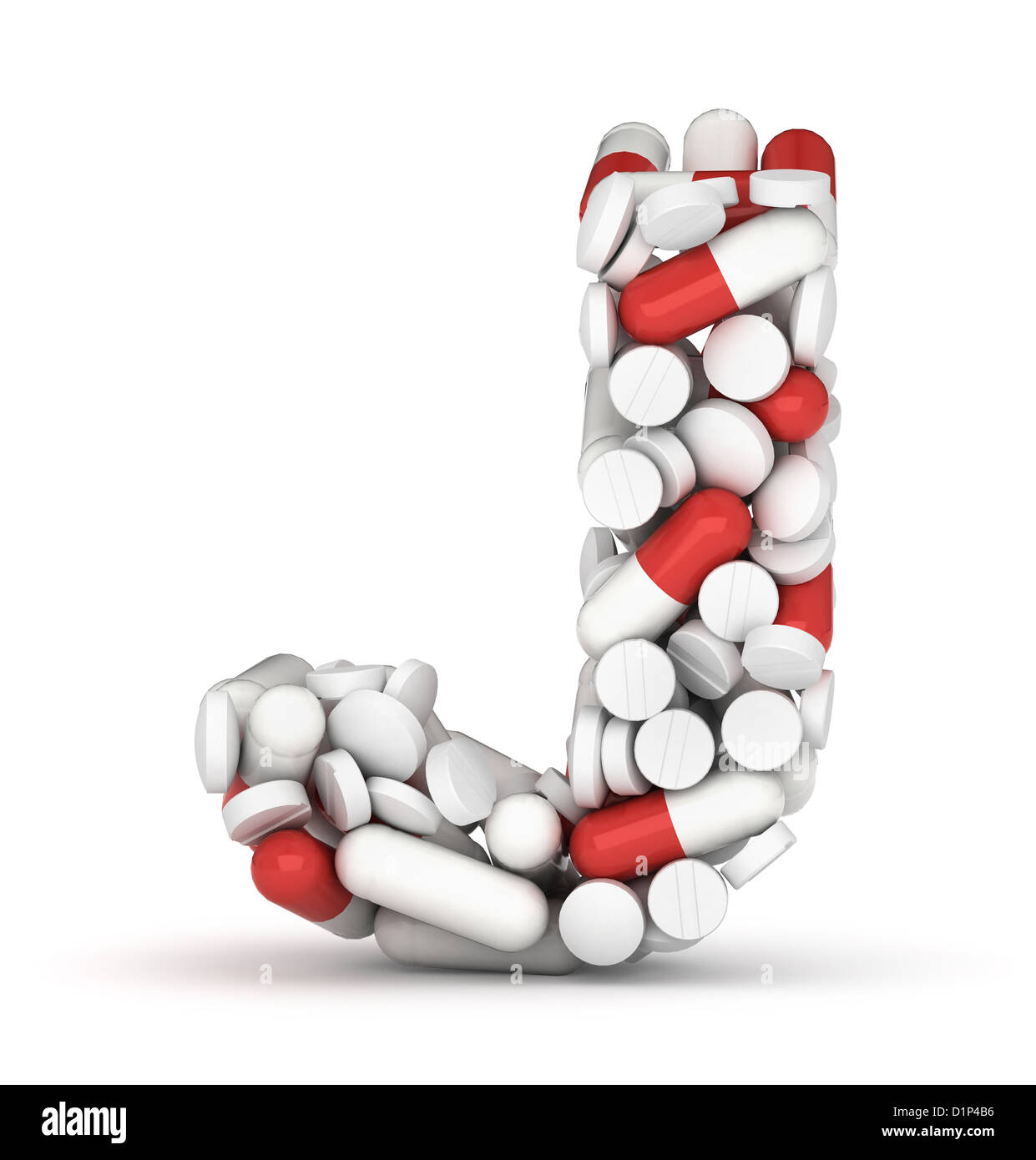 Letter J, alphabet from pills Stock Photo - Alamy