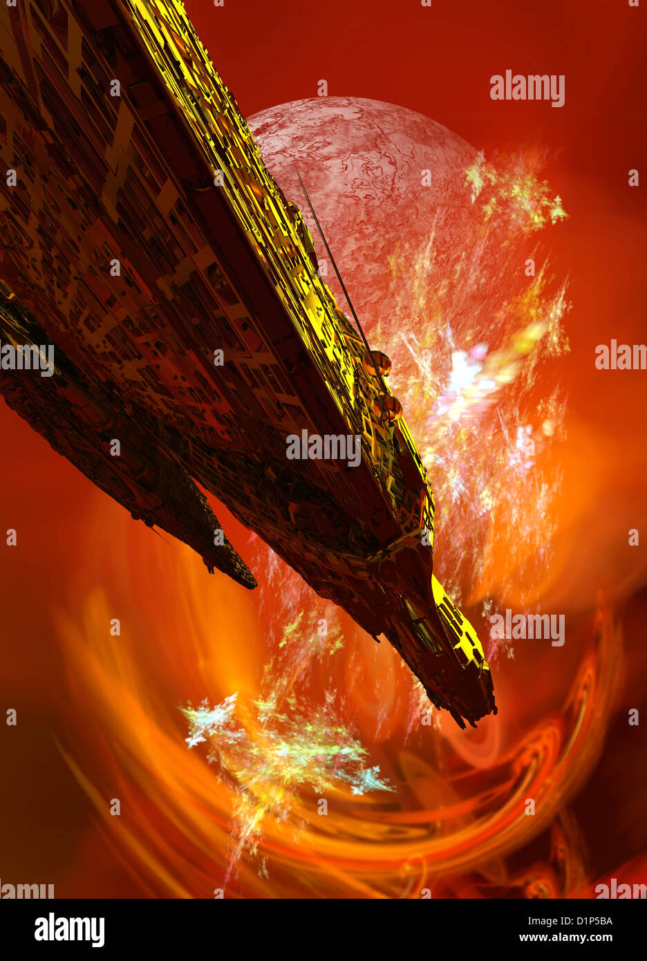 Alien spaceship, artwork Stock Photo - Alamy