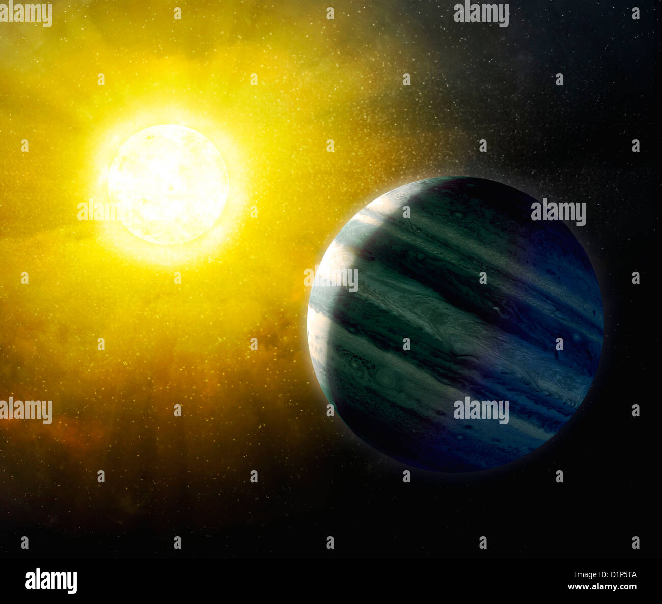 Alien planet, artwork Stock Photo - Alamy