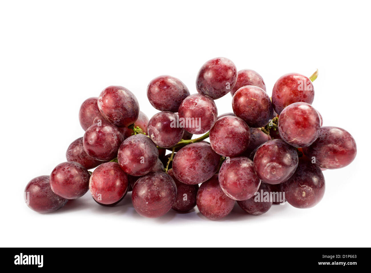 brush ripe and juicy grapes on a white background Stock Photo - Alamy