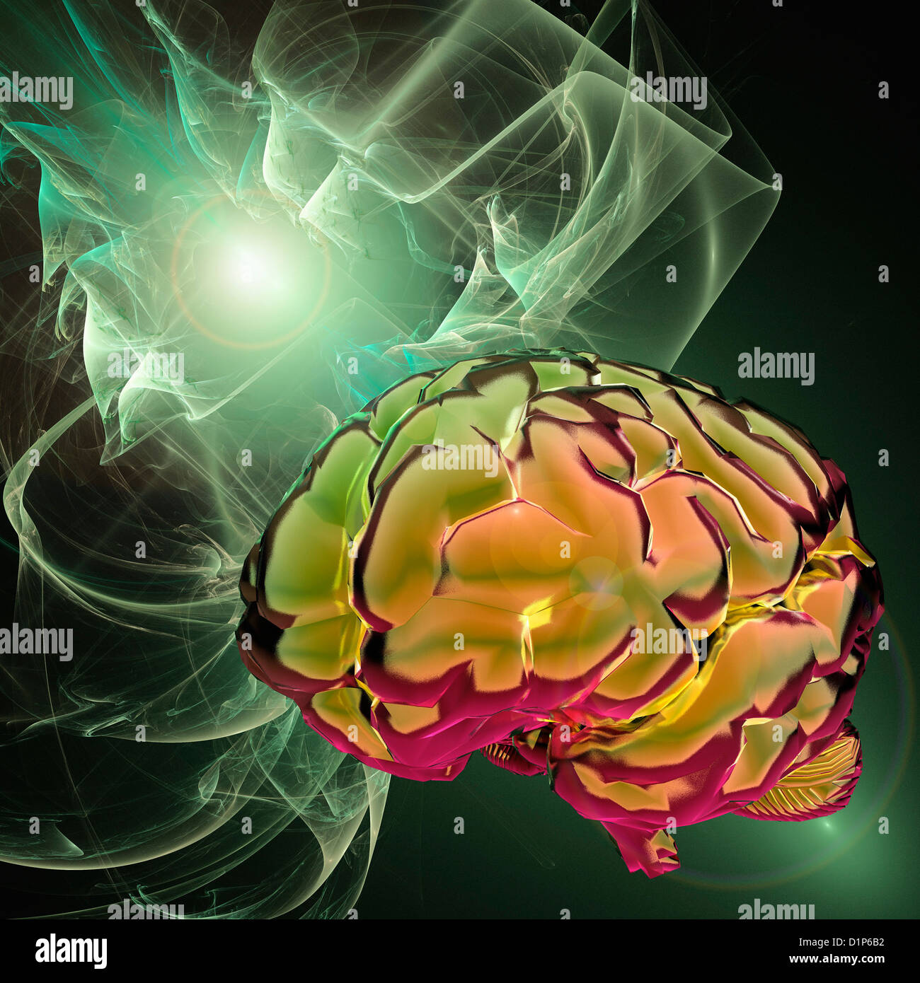 Brain activity, conceptual artwork Stock Photo - Alamy