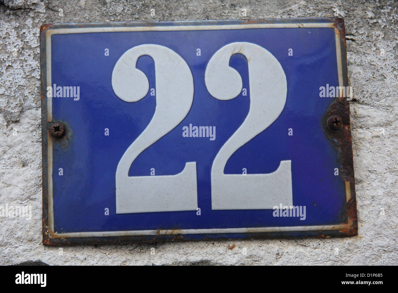 House number 22 sign hi-res stock photography and images - Alamy