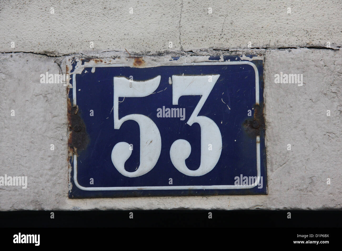 House number 53 sign hi-res stock photography and images - Alamy