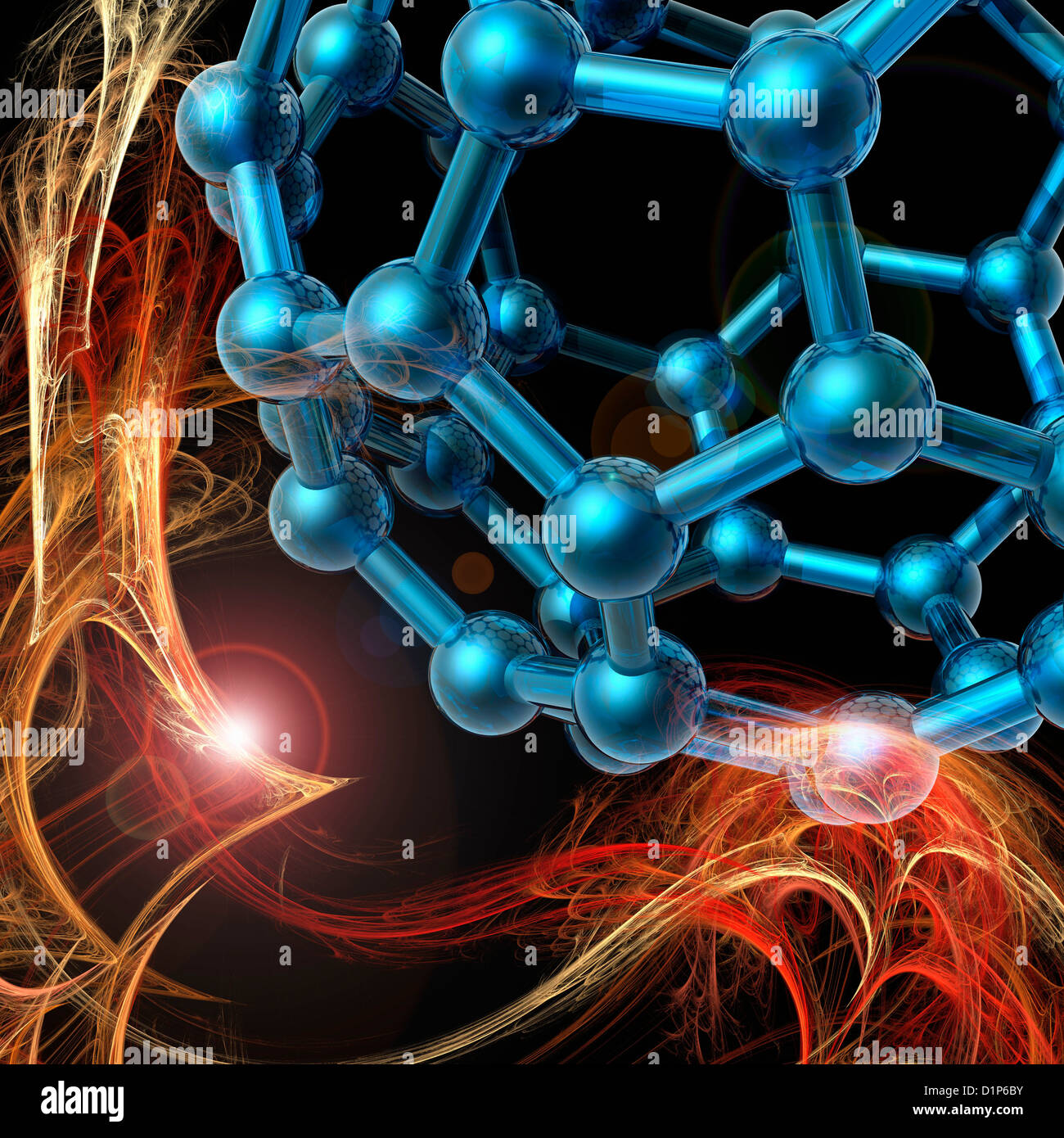 Buckyball molecule, artwork Stock Photo - Alamy