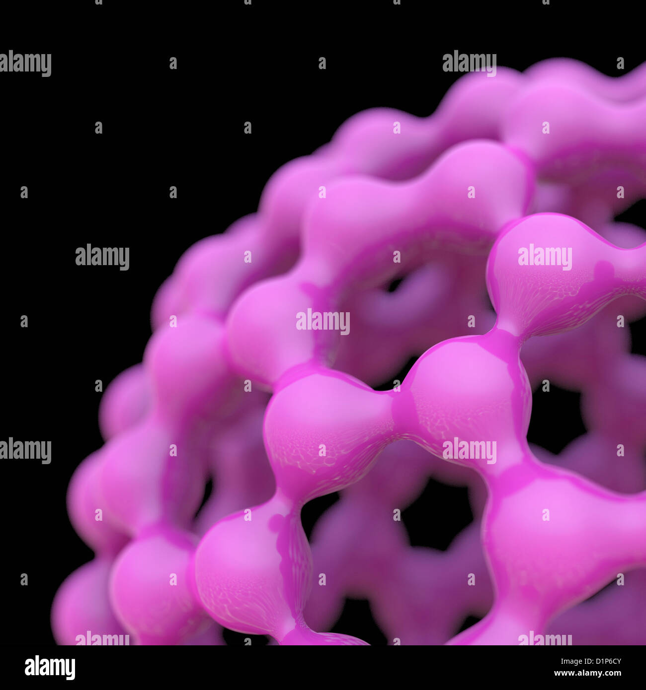 Fullerene molecule, artwork Stock Photo - Alamy