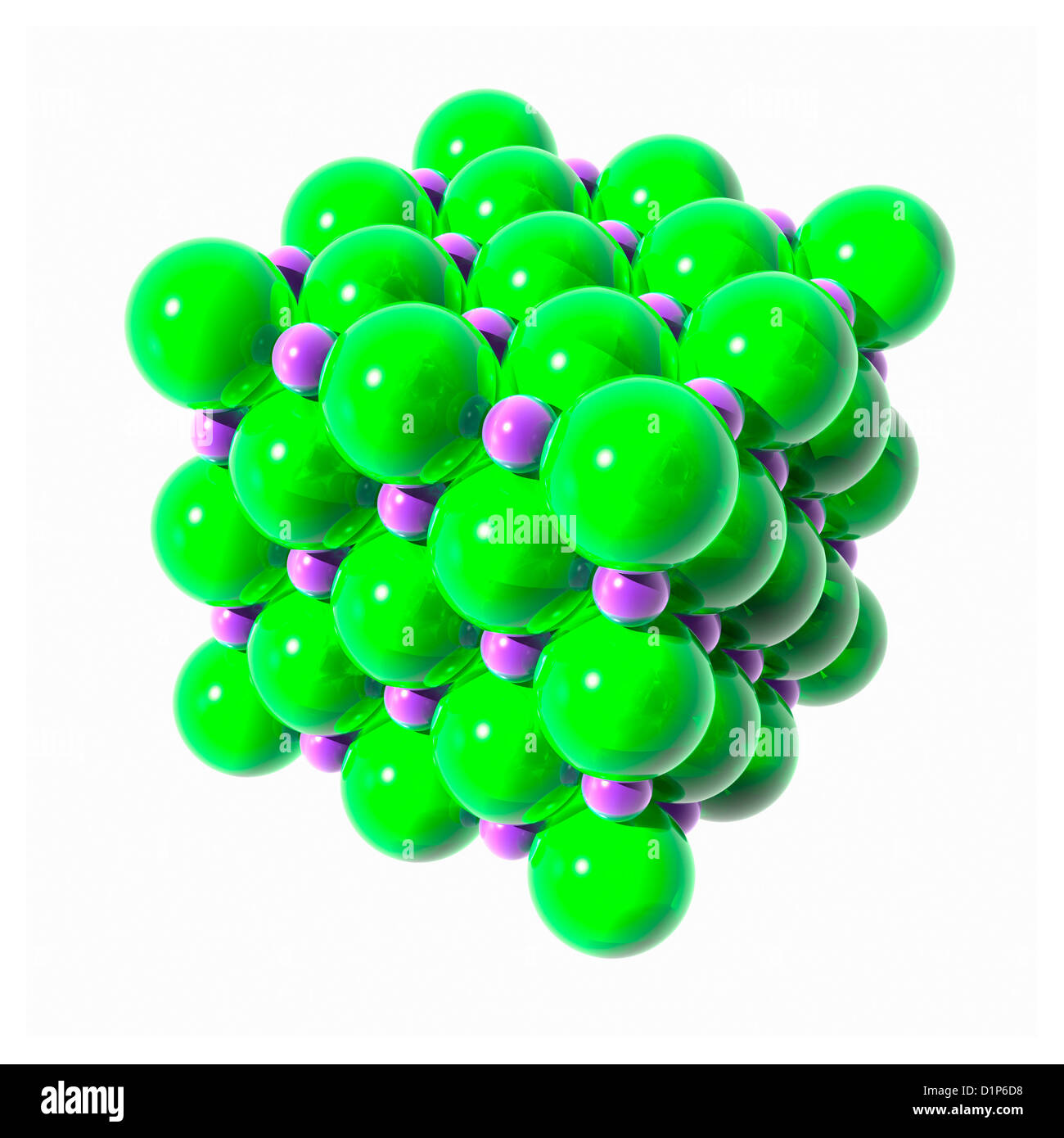 Sodium chloride structure, artwork Stock Photo - Alamy