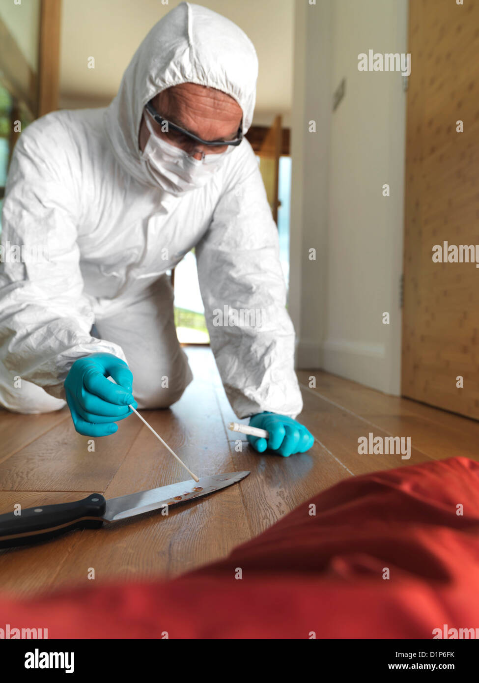 Collecting forensic evidence Stock Photo - Alamy