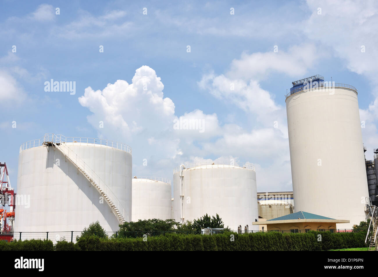 Natural gas storage tank Stock Photo - Alamy