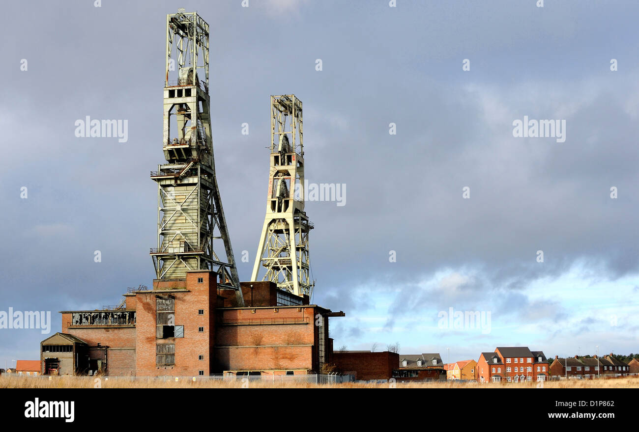 The steel winding towers, wheels and brick winding house is all that ...