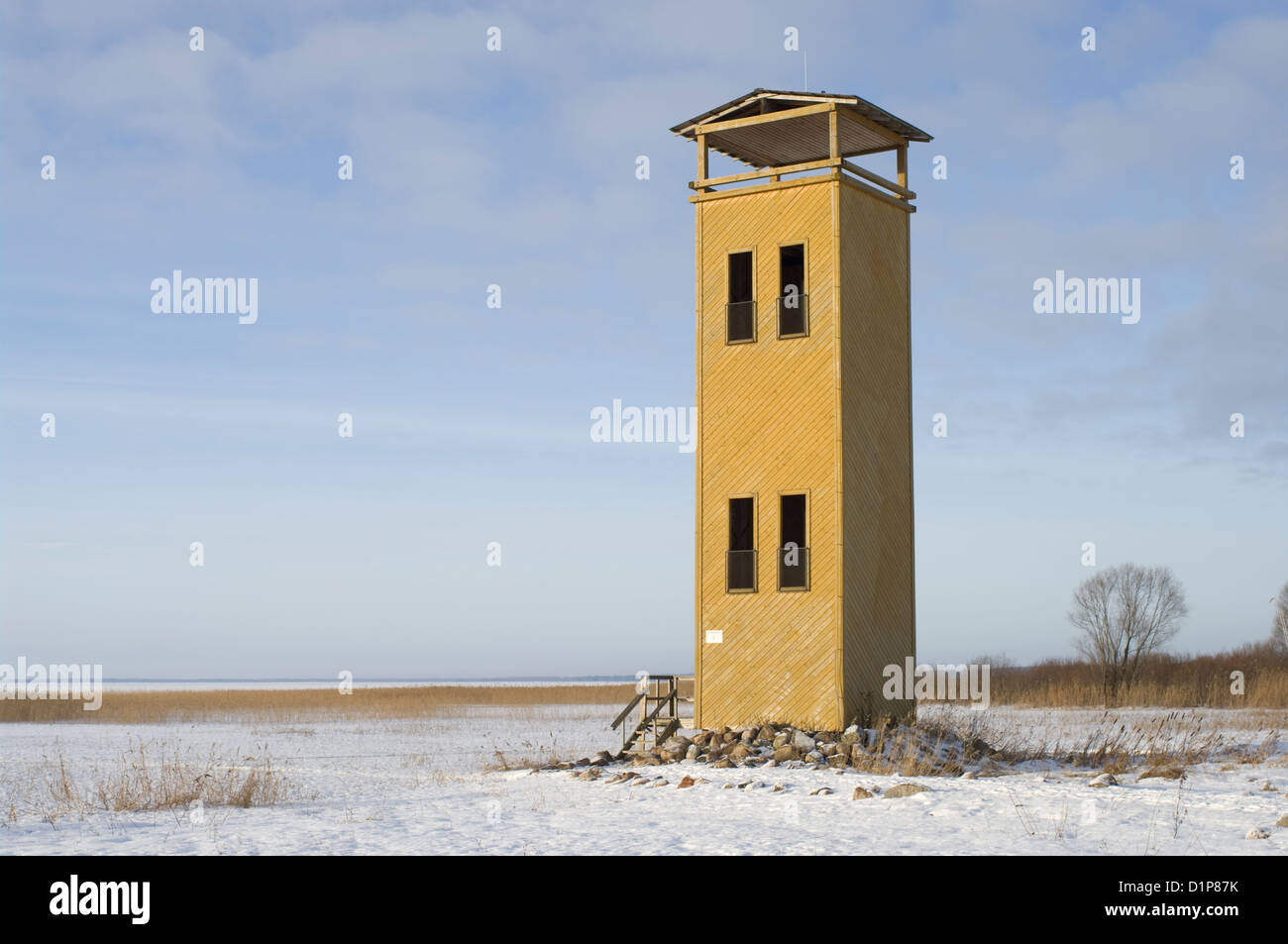 Joesuu Bird Watching Tower Near Lake Võrtsjärv Visitor Center, Viljandi ...