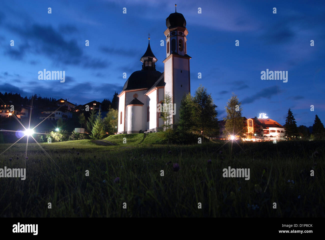Church,Seekirch, Also known as Heiligkreuzkirche,Seefeld, Austria, Alps ...