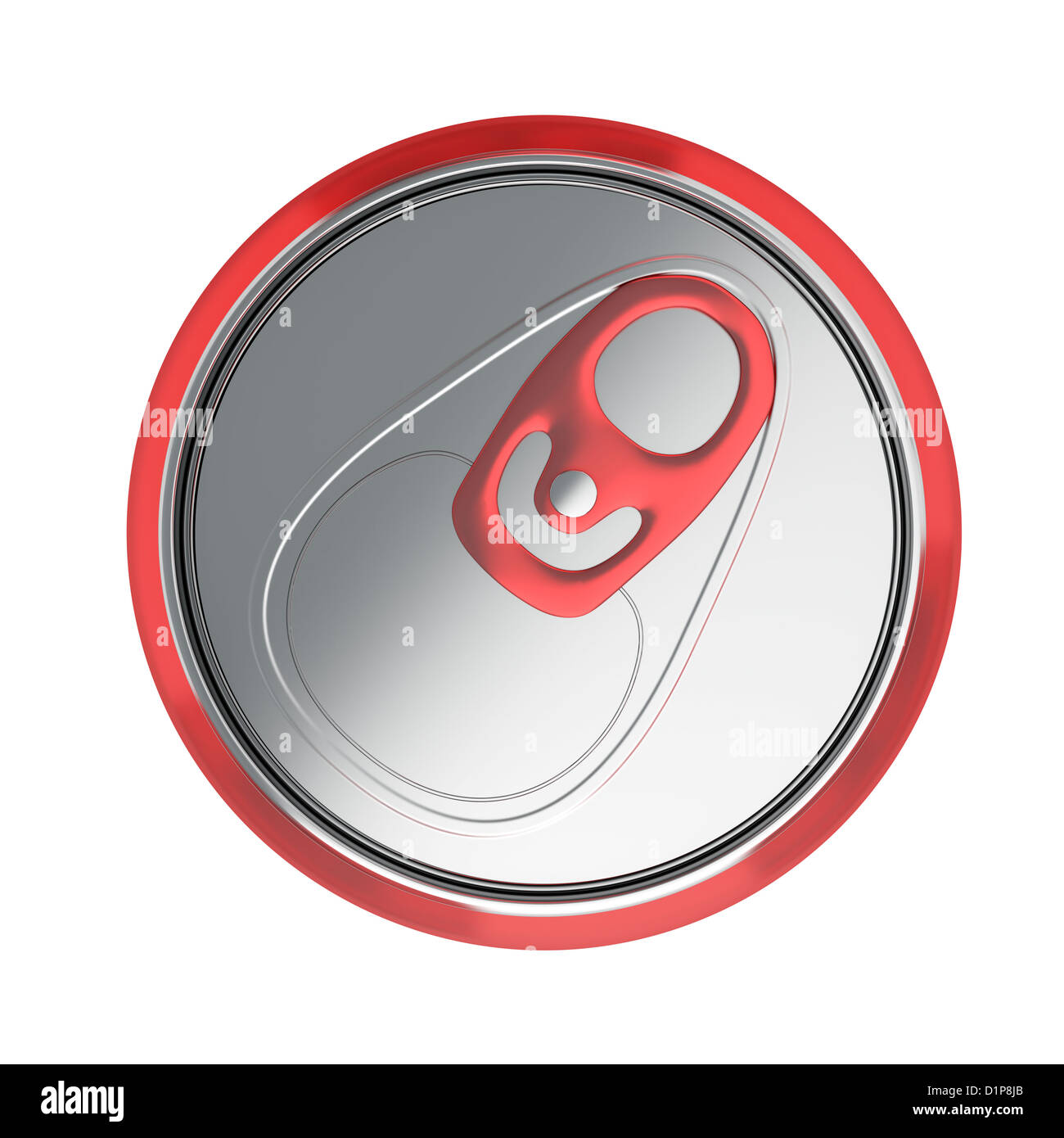 Top view of metal drink can, isolated on white background Stock Photo ...