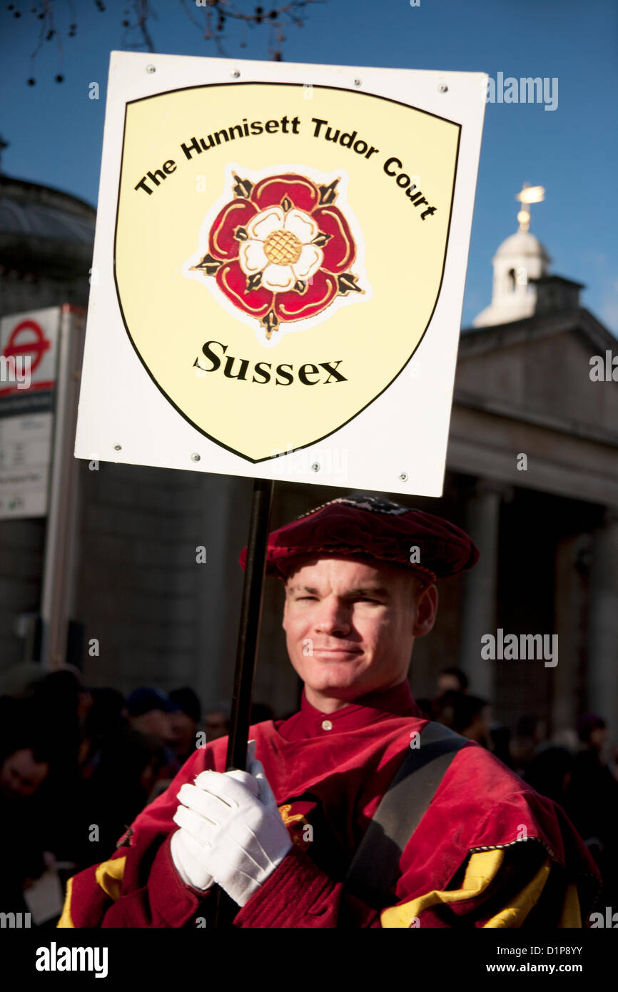 A 'Tudor' of Hunnisett Tudor Court of Sussex at London's New Year's Day ...