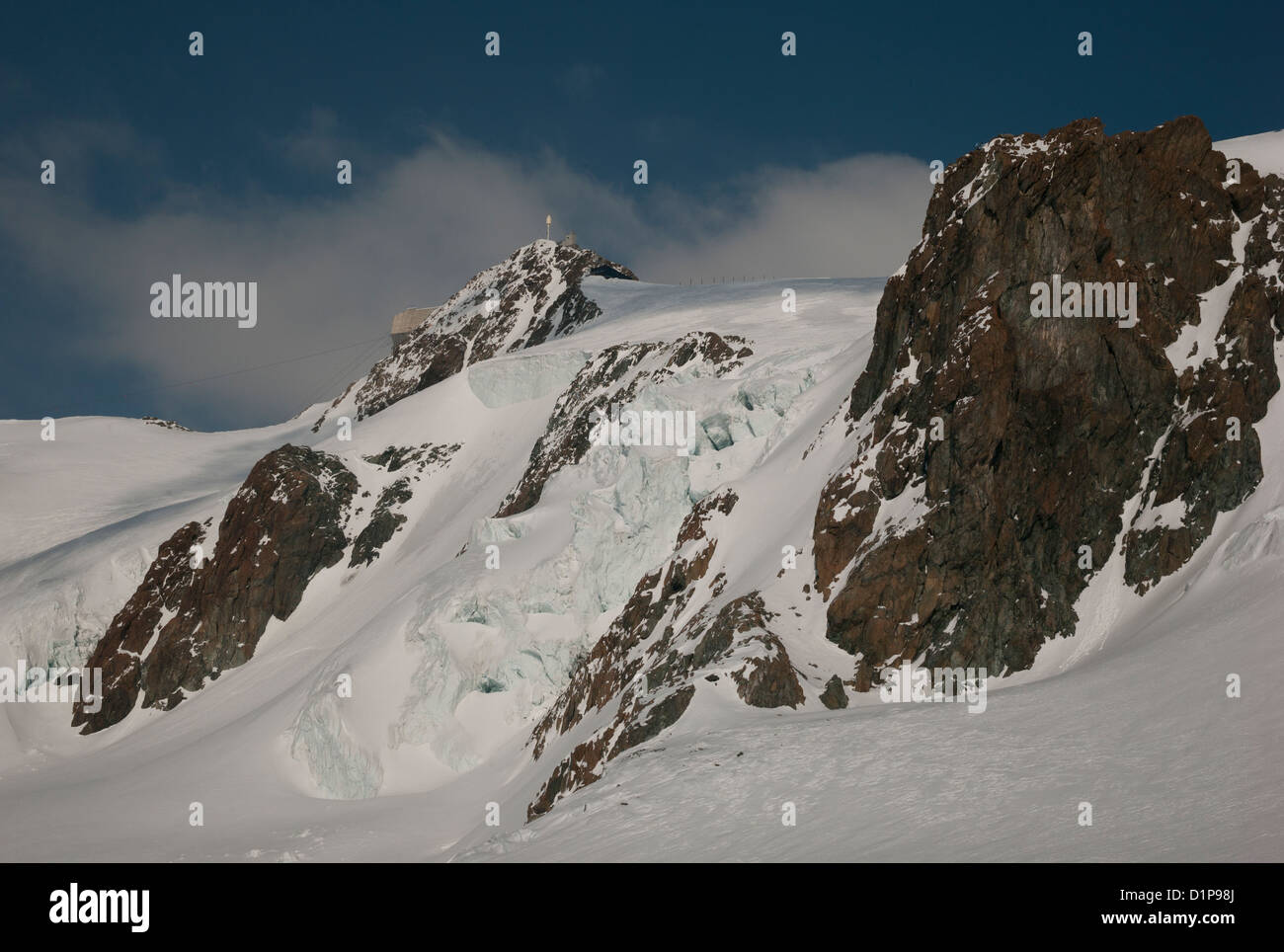 Snow covered mountains in winter, Zermatt, Valais Canton, Switzerland ...