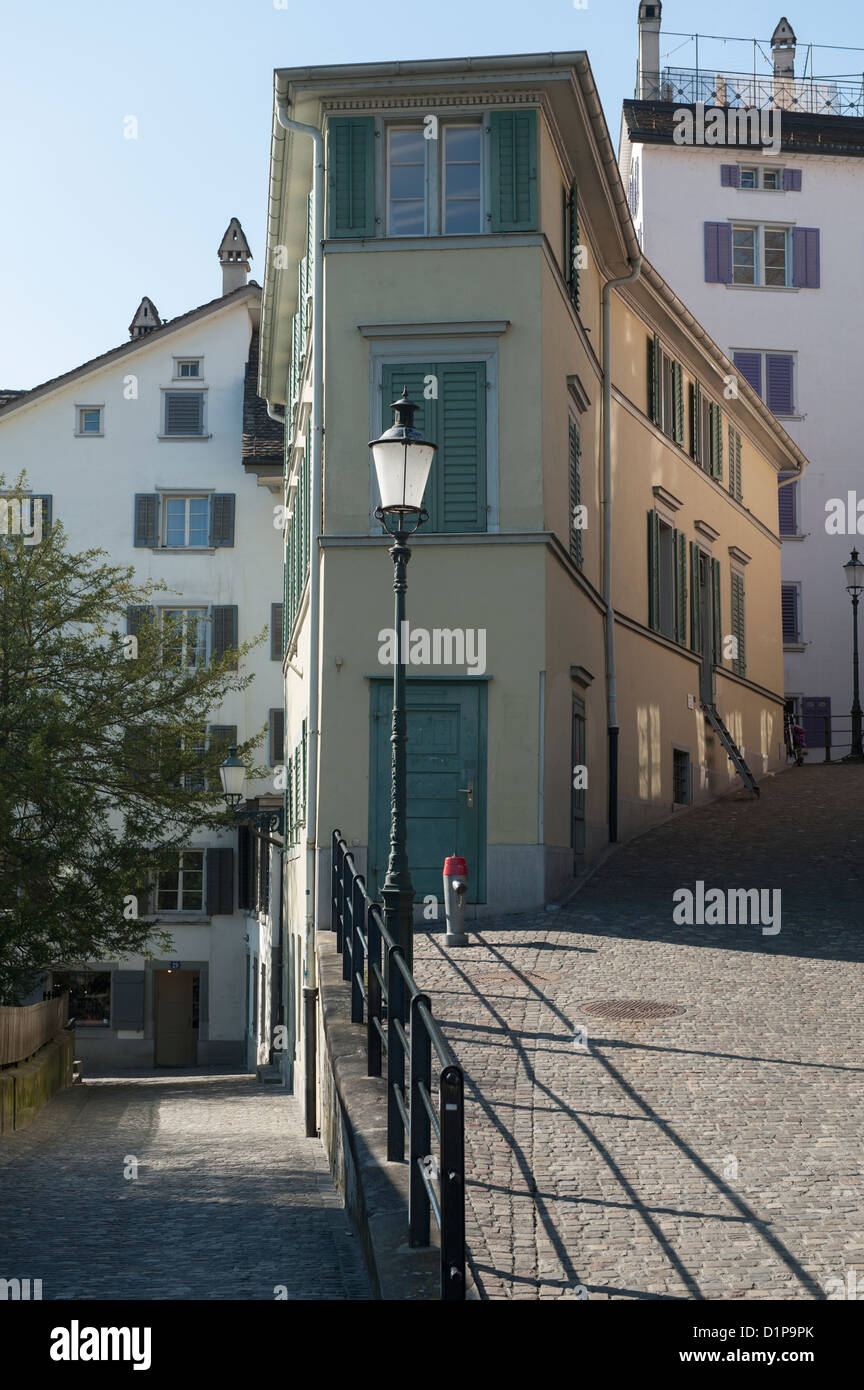 Buildings along a street, Bahnhofstrasse, Zurich, Switzerland Stock ...