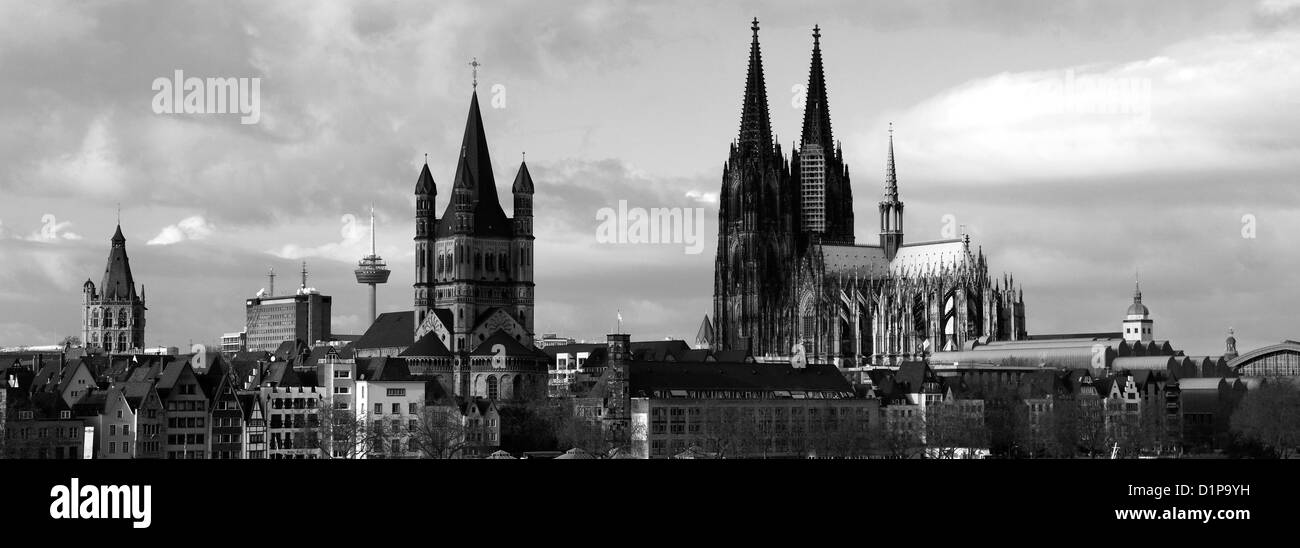 Ariel Landscape view, Cologne City, Cologne Cathedral, St Martins ...