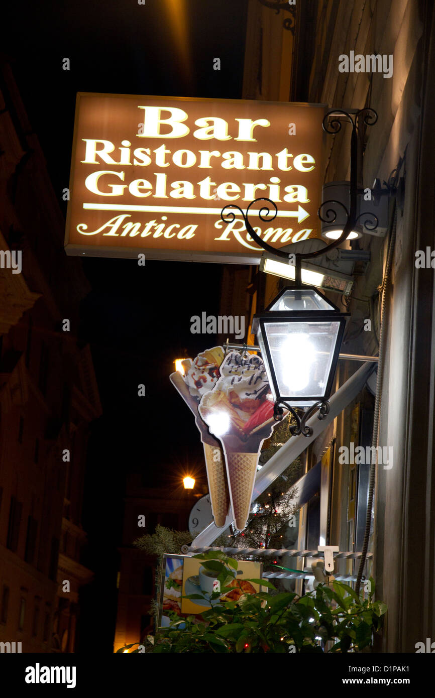 Rome sign cafe hi-res stock photography and images - Alamy
