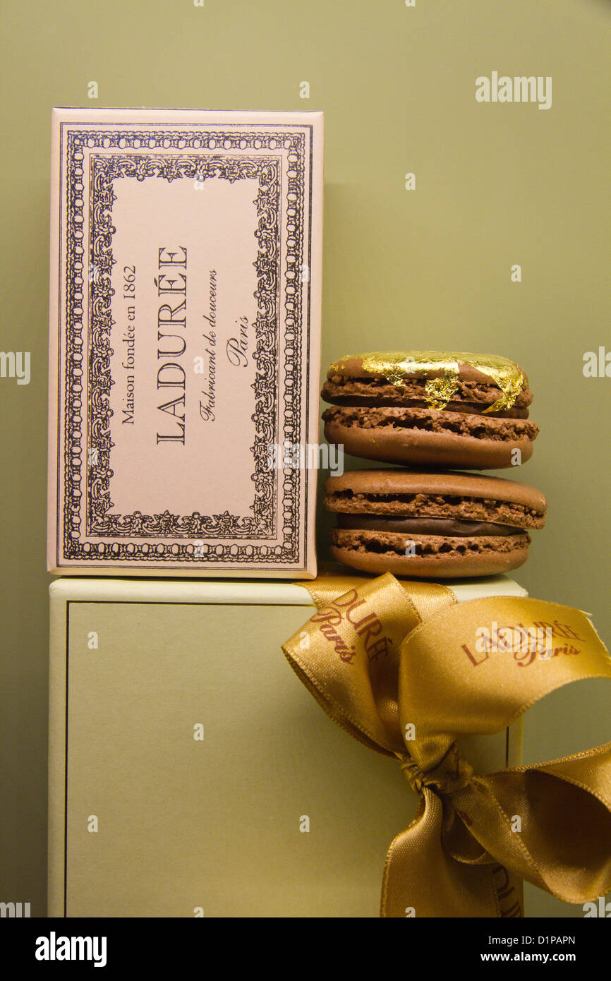 Laduree showcase pastry bakery patisserie shop Rome Italy Stock Photo ...