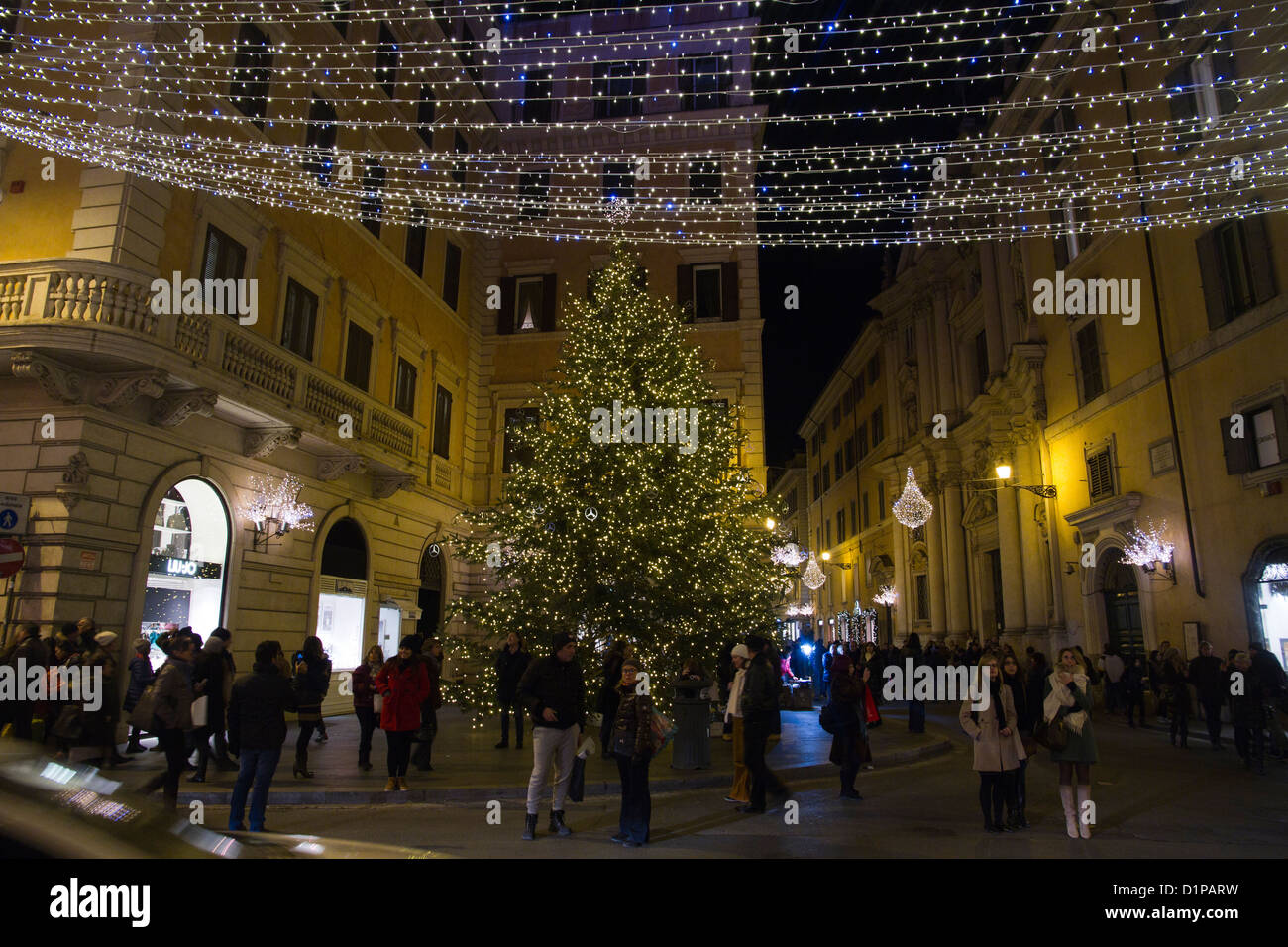 Rome christmas tree lights hi-res stock photography and images - Alamy