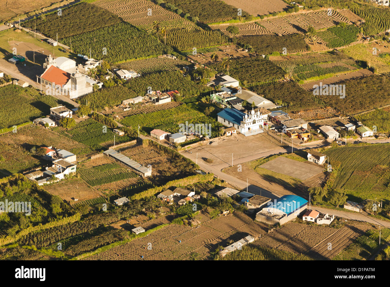 Small Village In Ecuadorian Andes Aerial View Stock Photo - Alamy