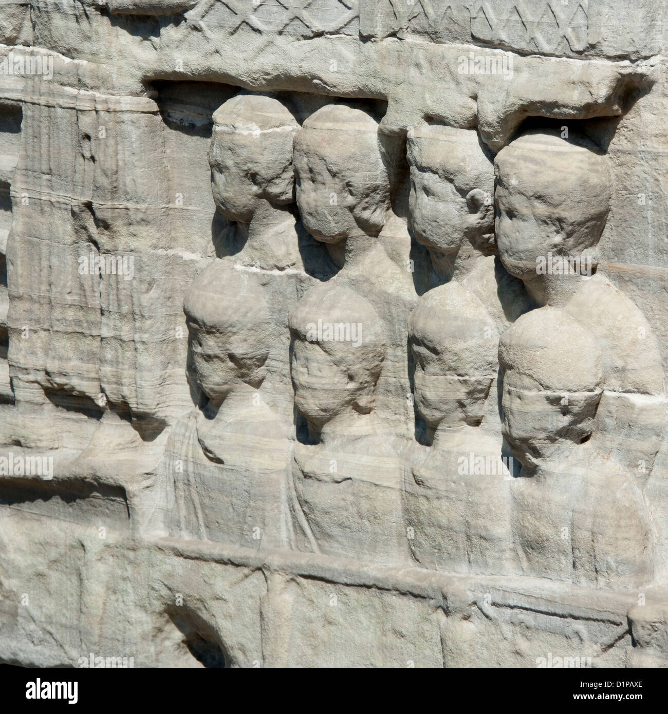 Statue carved on Obelisk of Theodosius, Istanbul, Turkey Stock Photo ...