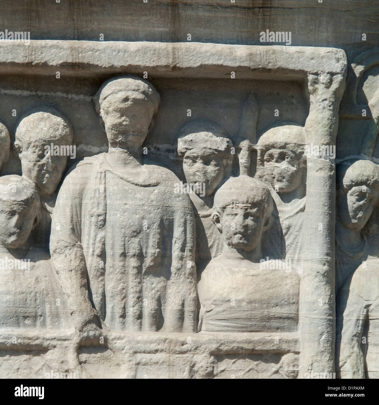 Statue carved on Obelisk of Theodosius, Istanbul, Turkey Stock Photo ...