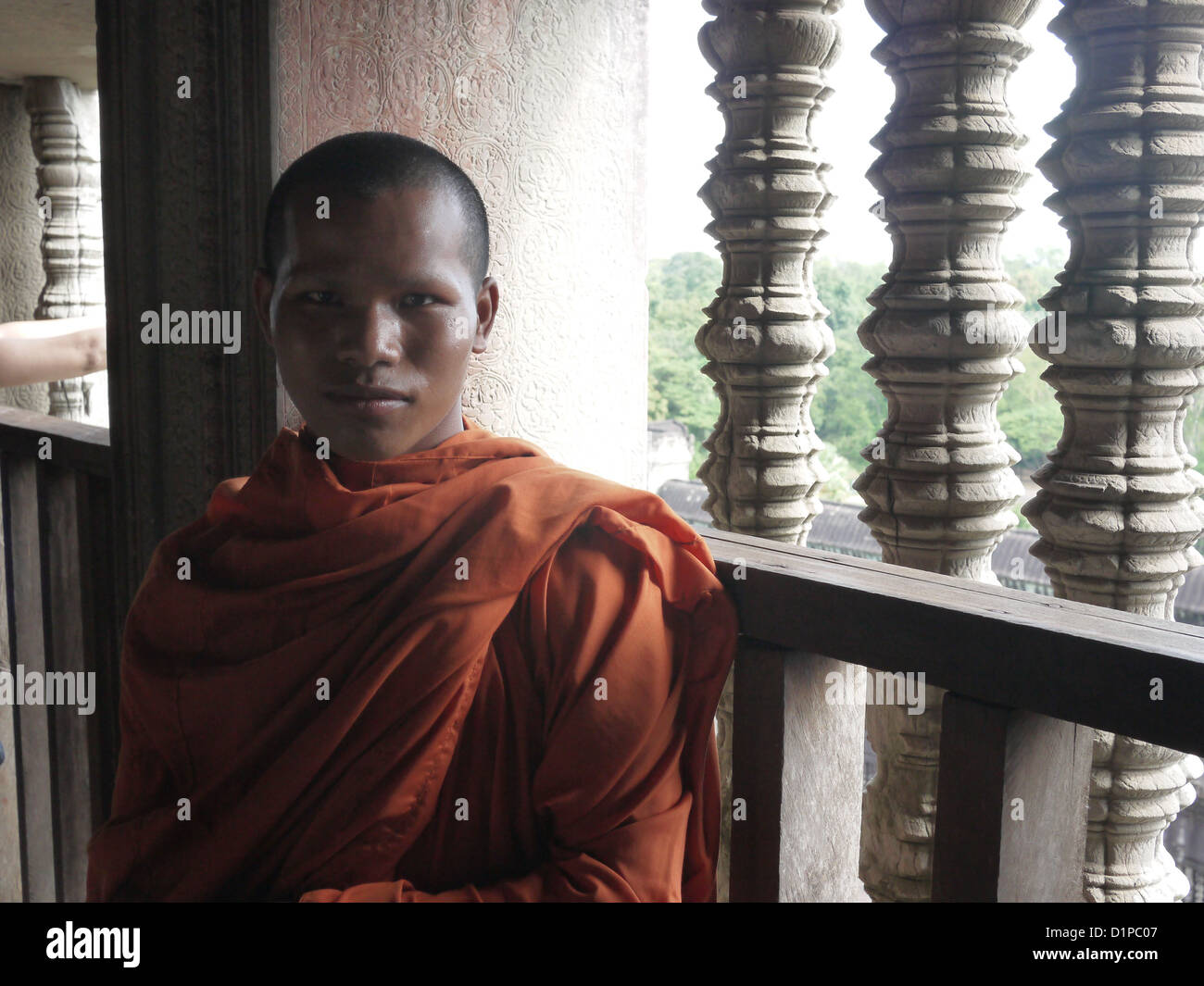 male monk portrait Angkor Wat Stock Photo - Alamy