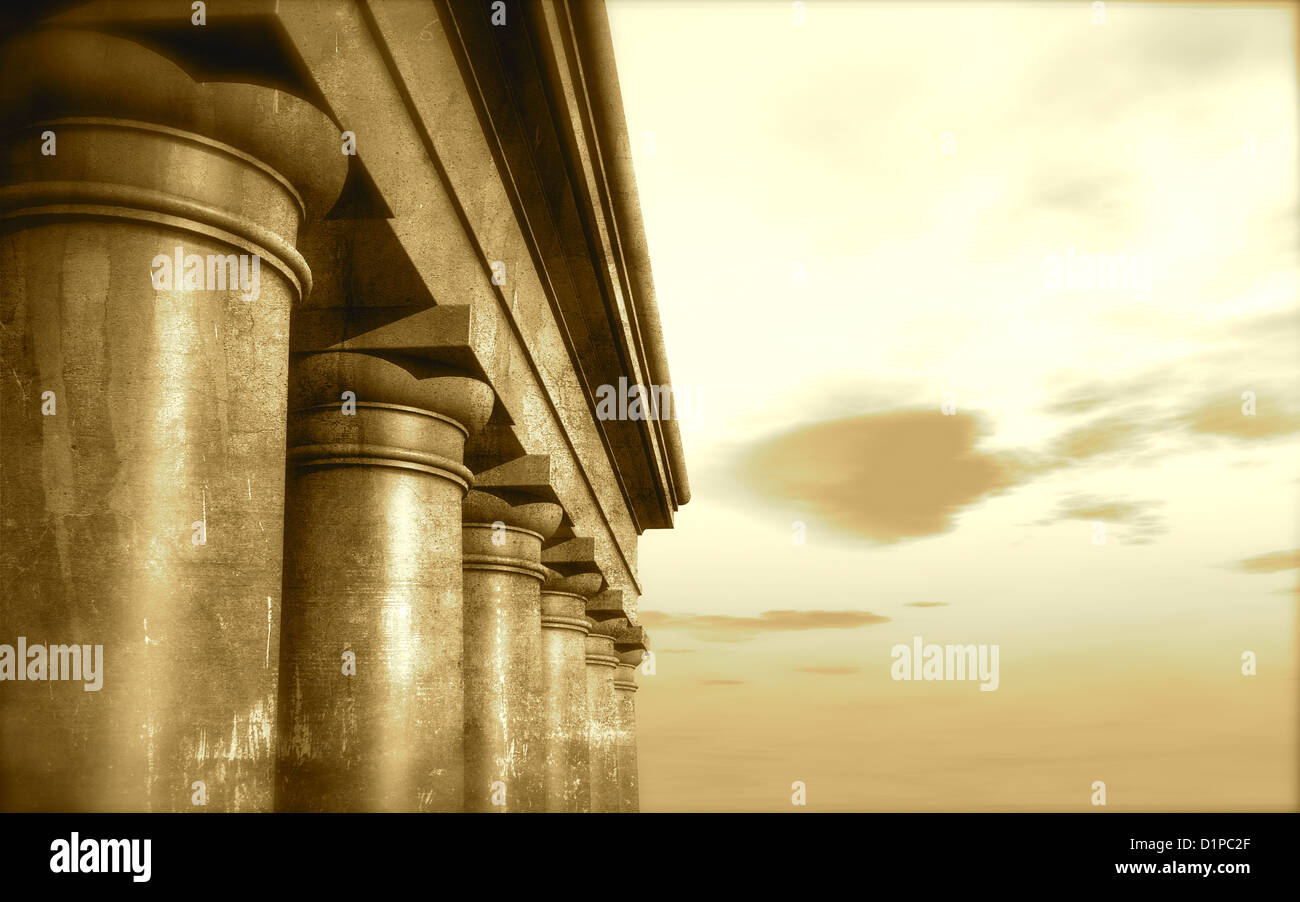 3d antique classical architecture roman monument render Stock Photo - Alamy