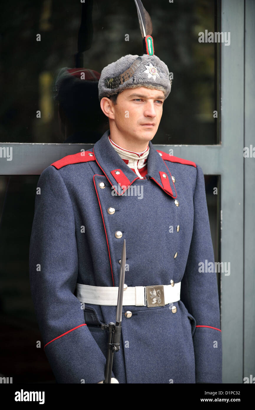 Soldier on guard at the President's Office in Sofia, Bulgaria Stock ...