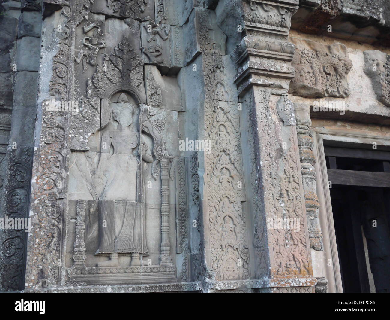 stone block craving Angkor Wat Stock Photo - Alamy