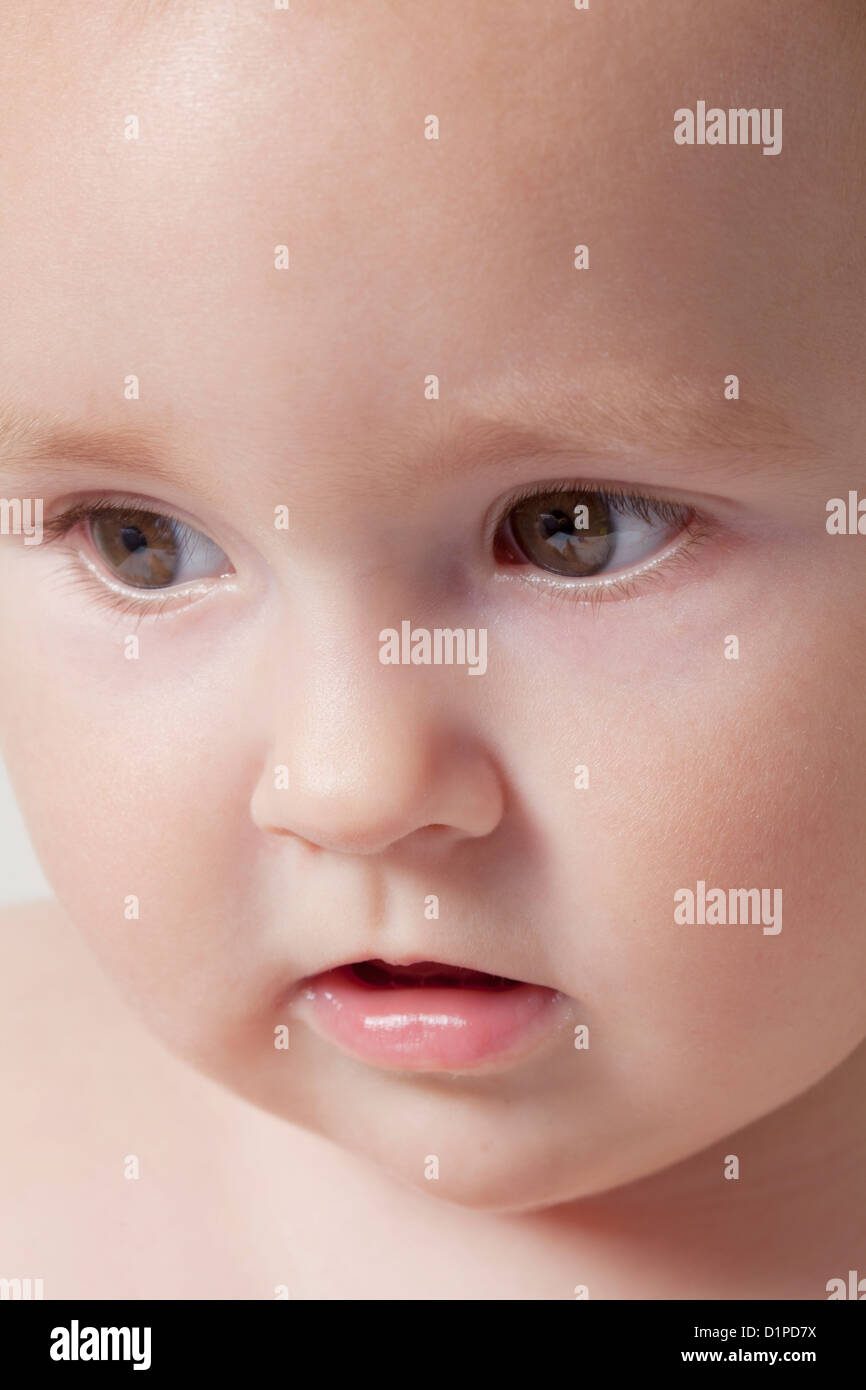 face of baby girl Stock Photo - Alamy
