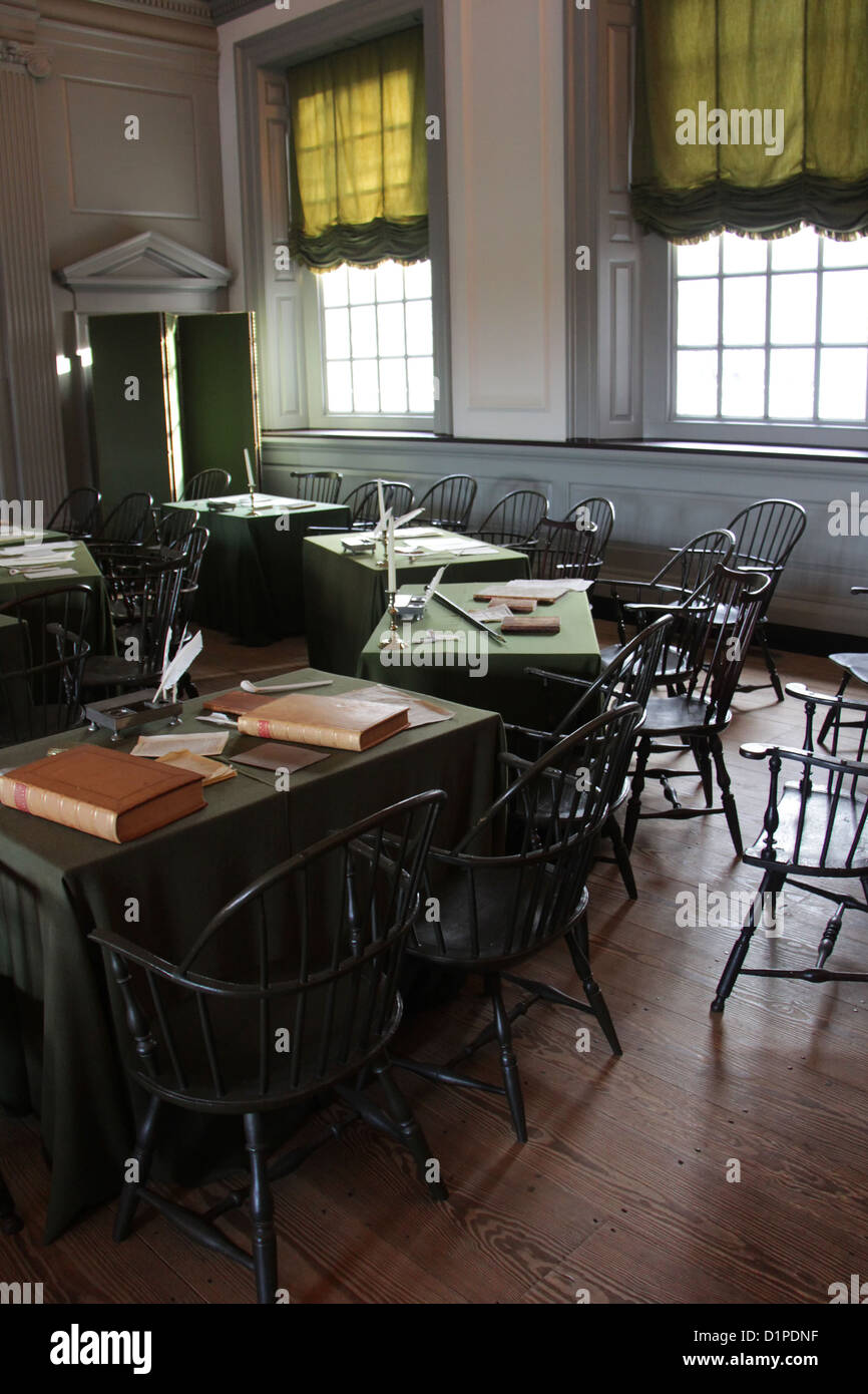 Independence Hall, interior views Stock Photo - Alamy