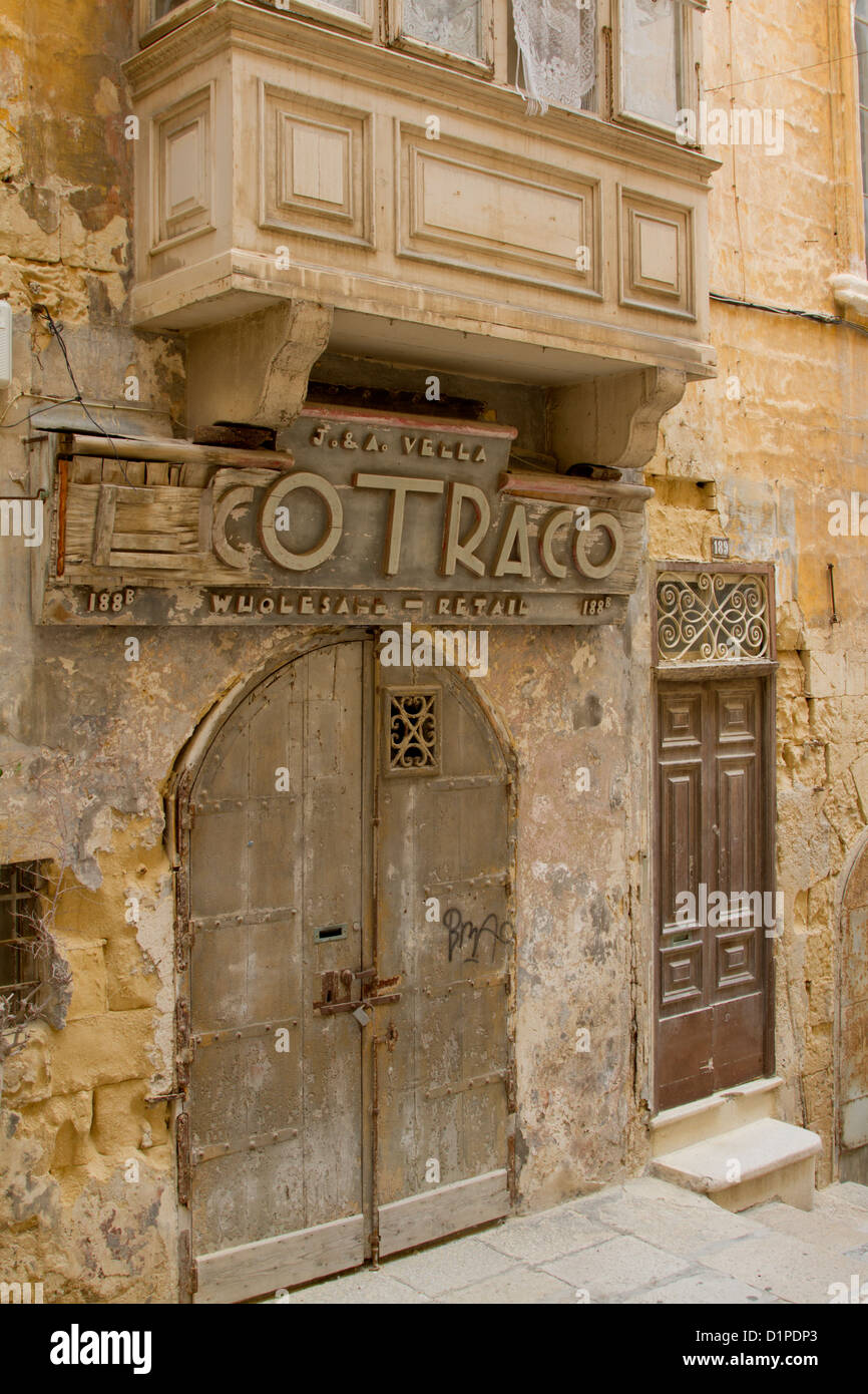 An old disused shop front in Valletta, Malta Stock Photo - Alamy
