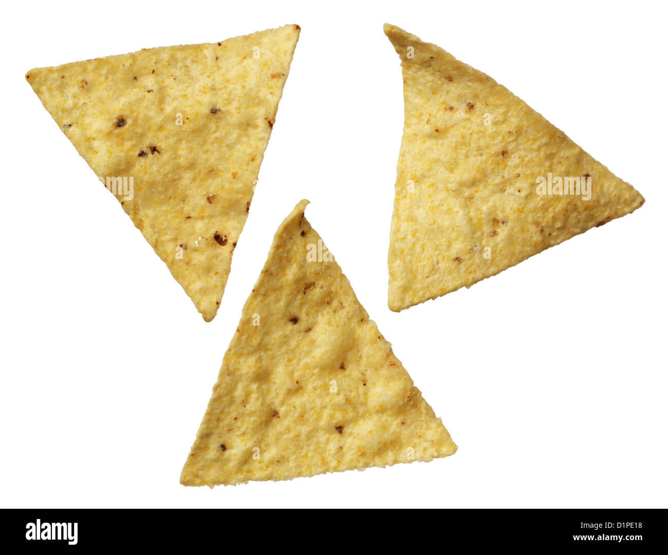 Corn tortilla chips isolated on white background Stock Photo - Alamy