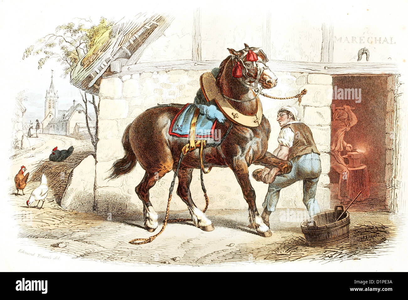 Farrier 19th century hi-res stock photography and images - Alamy