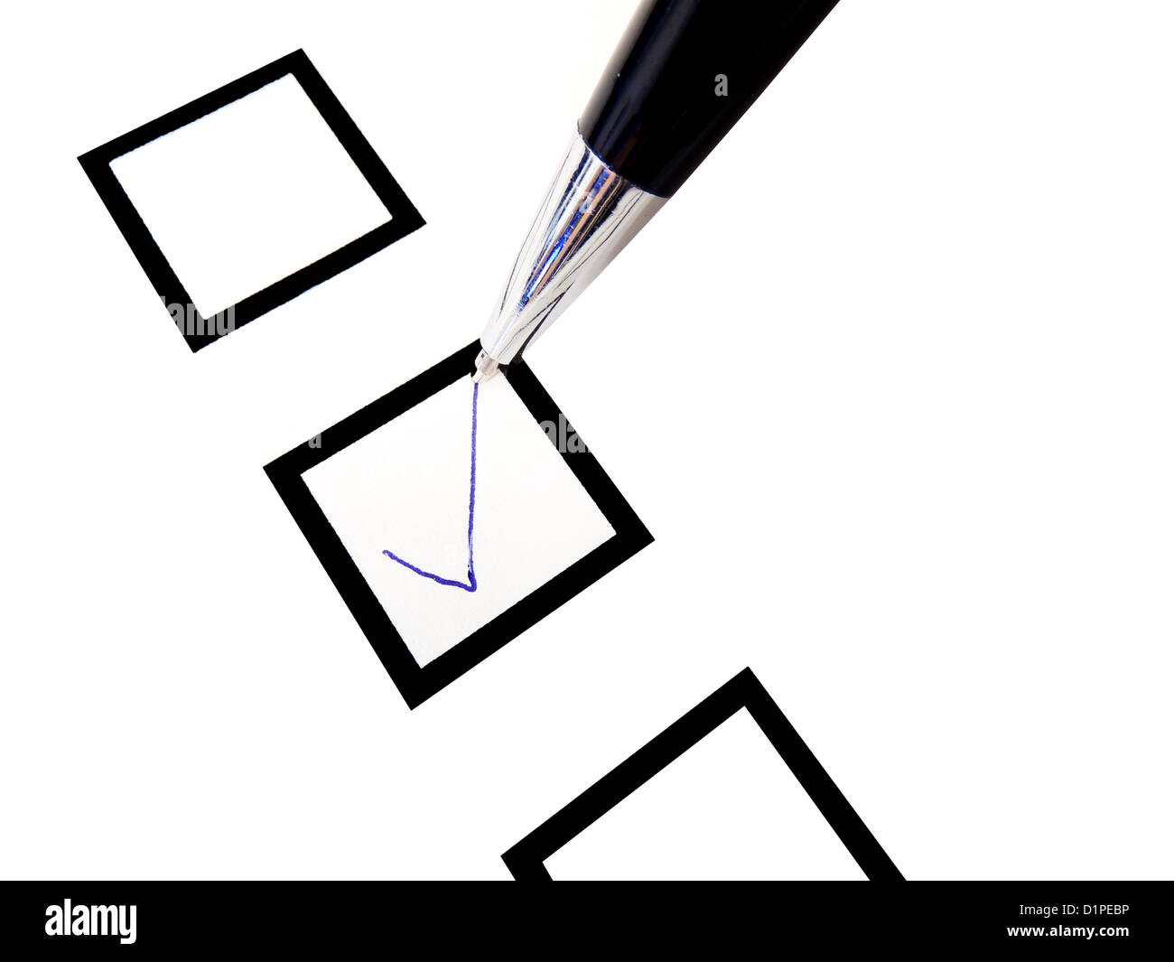 Tick box Cut Out Stock Images & Pictures - Alamy