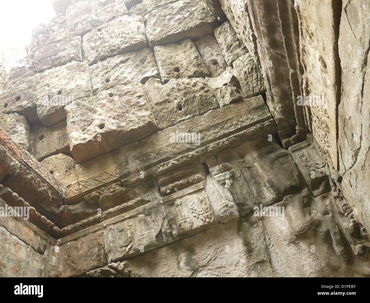 closeup stone brick construction Stock Photo - Alamy