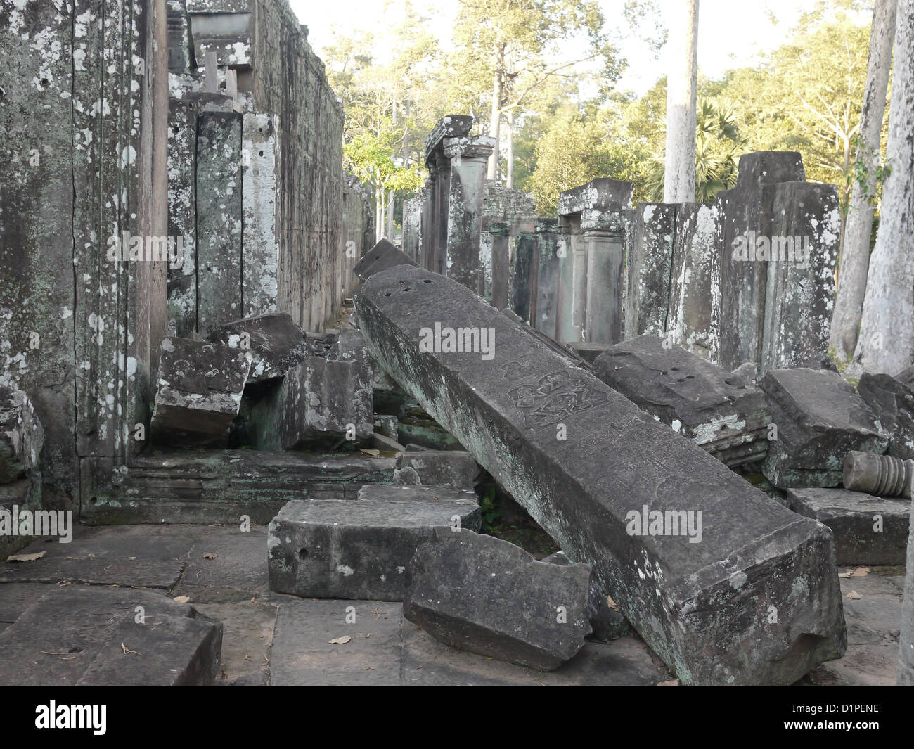 stone column fell broken temple old architecture Stock Photo - Alamy