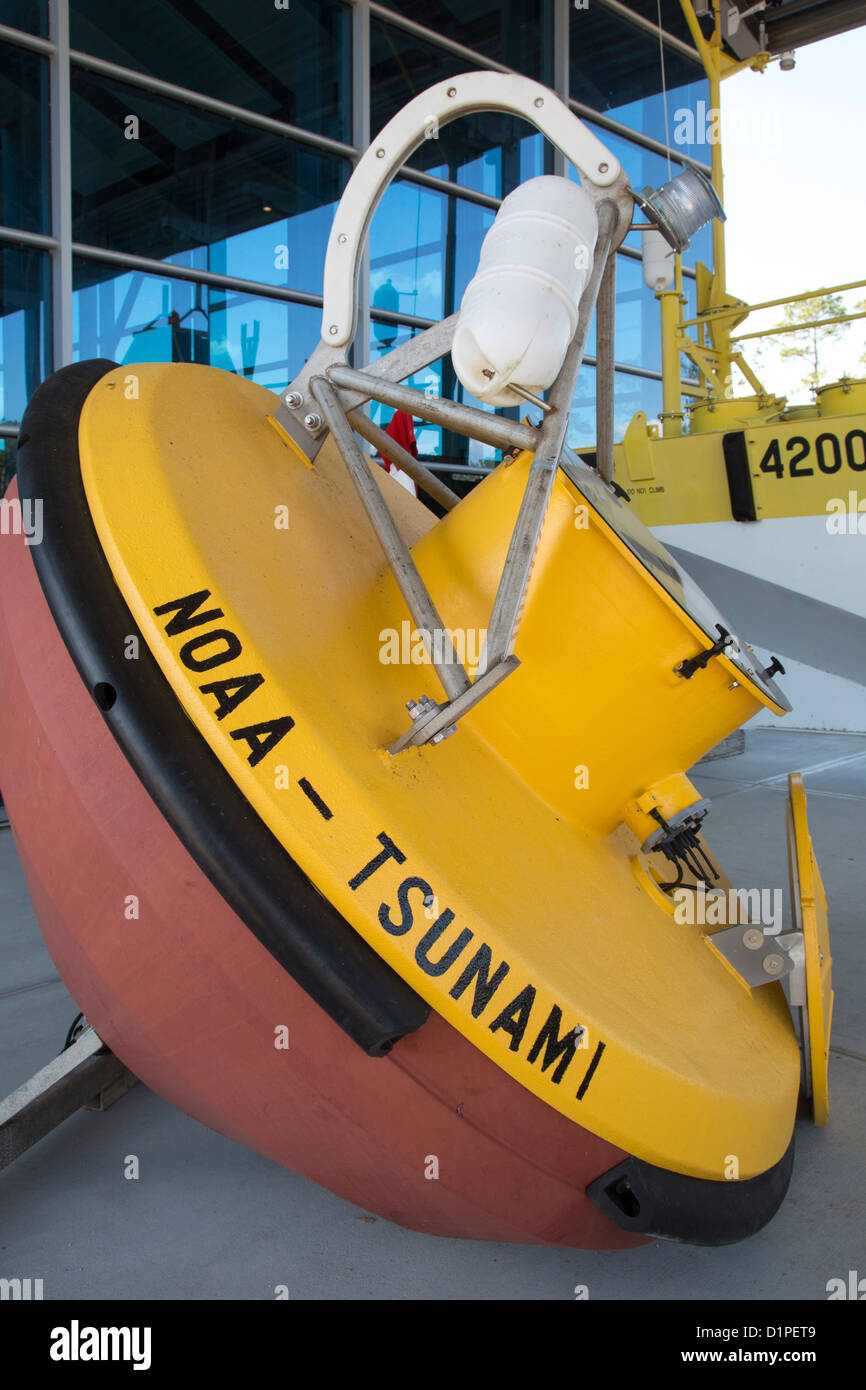A tsunami buoy on display at NASA's Infinity Science Center Stock Photo ...