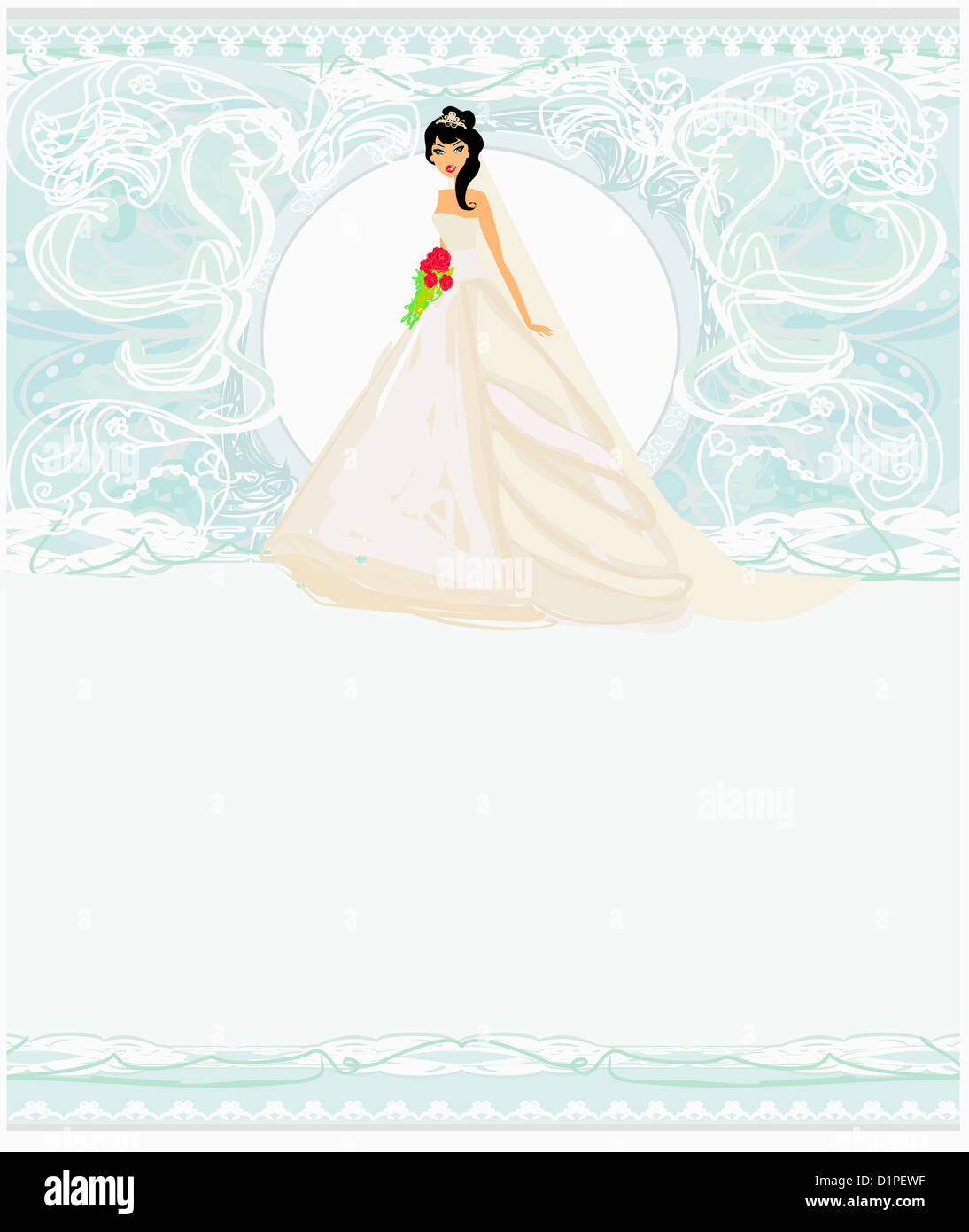 Beautiful bride card Stock Photo - Alamy